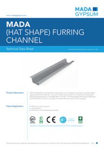 (Hat Shape) Furring Channel - madagypsum