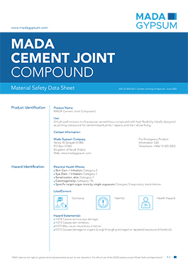 TDS/MSDS Compounds - madagypsum