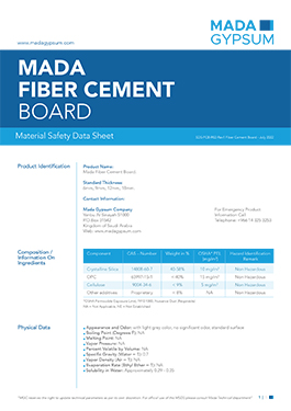 TDS/MSDS Fibre Cement - madagypsum