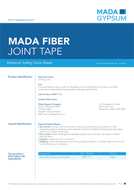 TDS/MSDS Joint Tapes - madagypsum