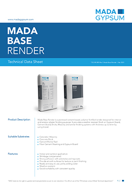 TDS/MSDS Plasters Renders - madagypsum